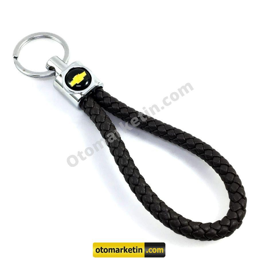 Chevrolet Deri Örgü Anahtarlık - Otomarketin.com