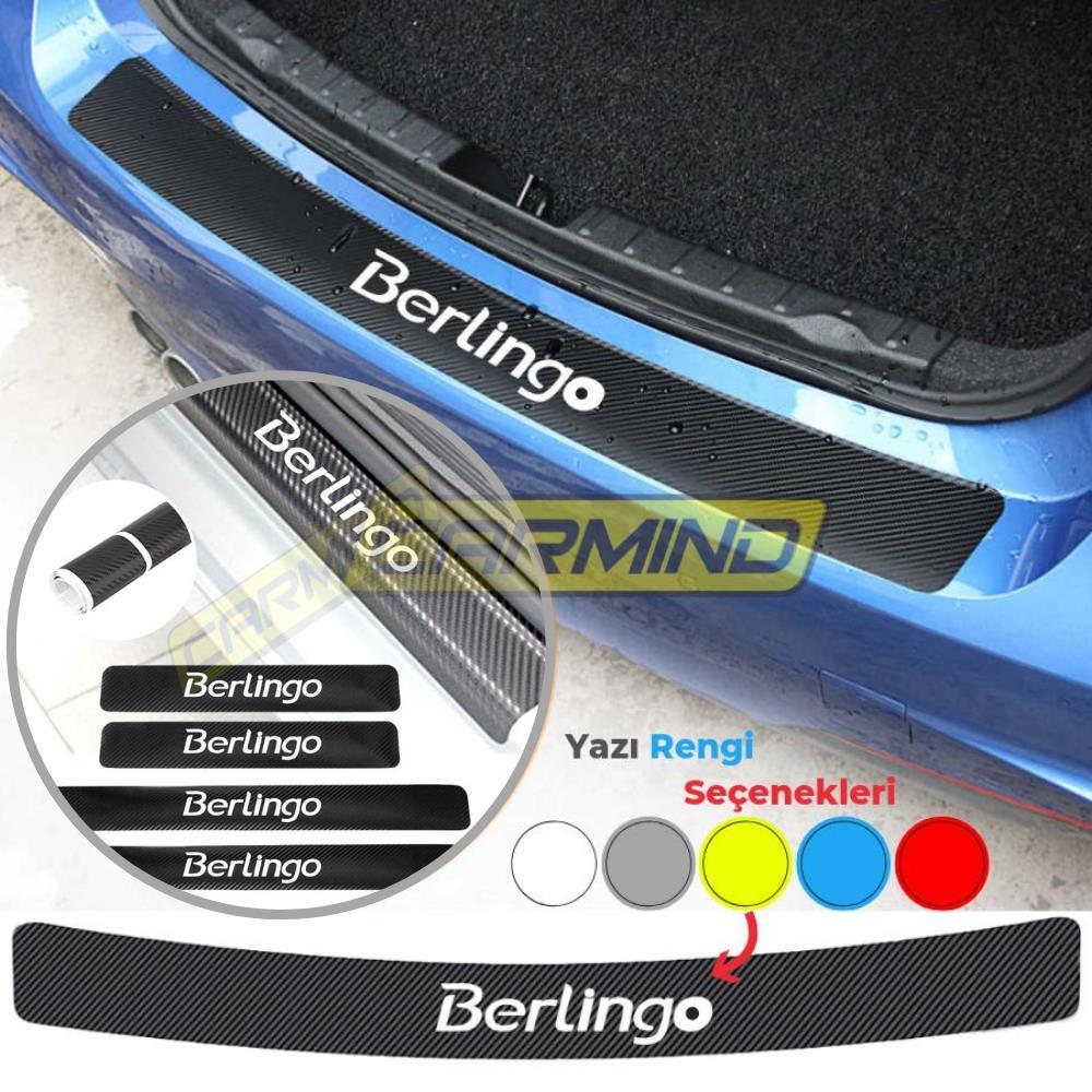 Citroen Berlingo Karbon Kapı ve Tampon Eşiği Sticker Set - Otomarketin.com