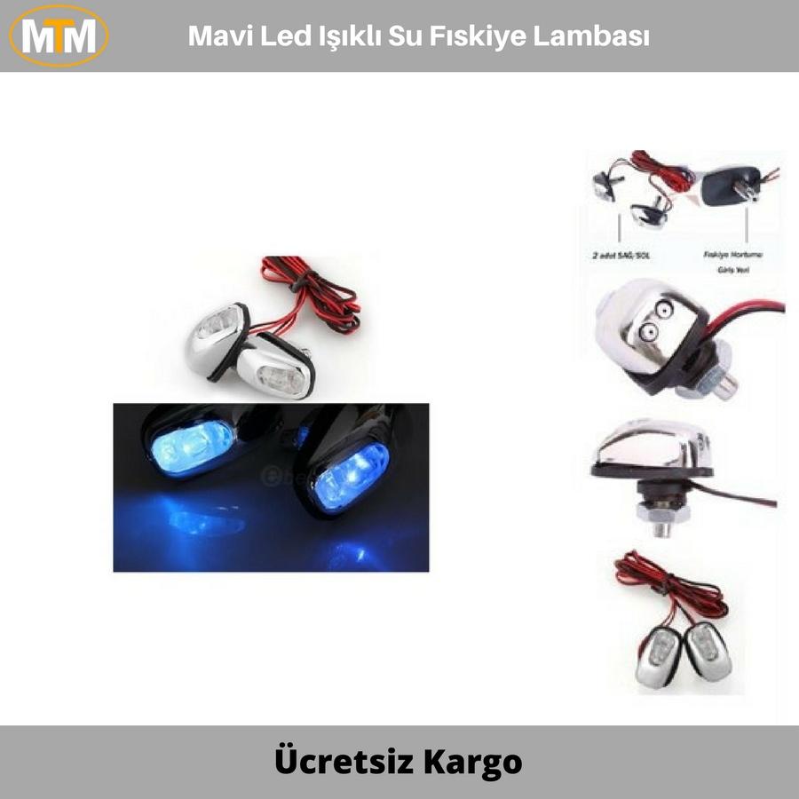 Mavi Led Işıklı Su Fıskiye Lambası 12V - Otomarketin.com
