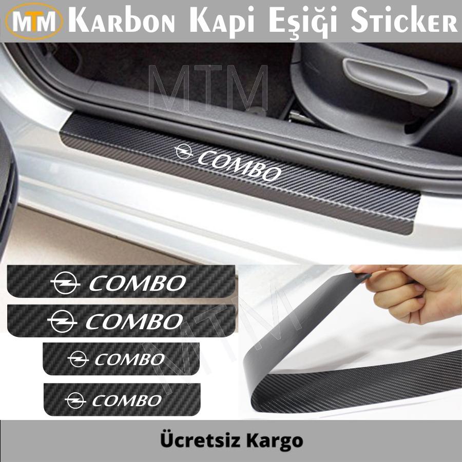 Opel Combo Karbon Kapı Eşiği Sticker (4 Adet) - Otomarketin.com