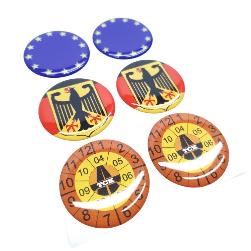 Europa Plaka Etiket Pulu Damla Sticker 6 Adet - Otomarketin.com